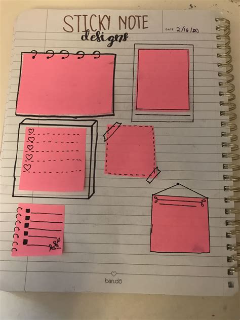 Sticky Notes Drawing Ideas