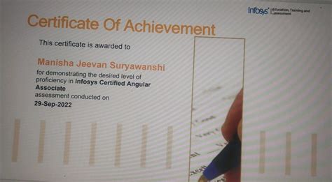 Infosys Certification Infosyseta Angular Manisha Suryawanshi