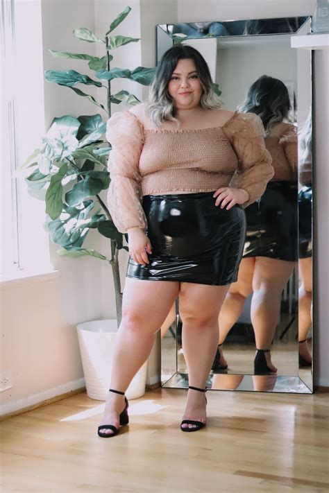 Plus Size Latex Mini Skirt Natalie In The City