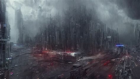 Cyberpunk Interior Clouds Sunset Painted By Seb Stable Diffusion