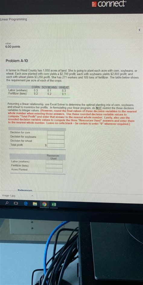 solved econnect lineer programming value 6 00 points problem