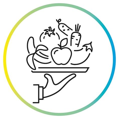 Comida Saludable Vegana Vector Premium