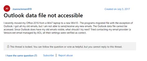 Outlook Data File Is Not Accessible Top Five Solutions