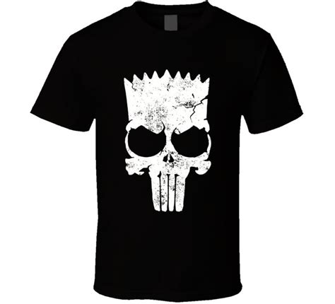 Bart Simpson Punisher Parody Funny T Shirt The Simpsons Tv Show Simpson Tv Punisher