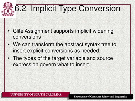 PPT CSCE 330 Programming Language Structures Chapter 6 Type Systems