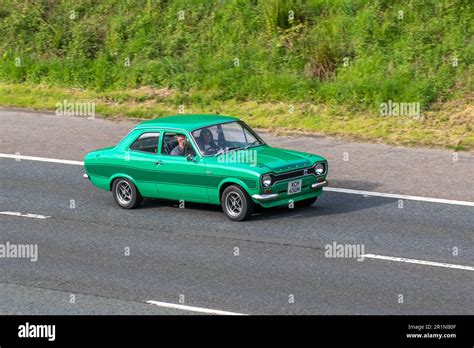 1974 70s Seventies Ford Escort Rs Green Car Petrol 2000 Cc Travelling