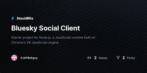 Bluesky Social Client Stackblitz