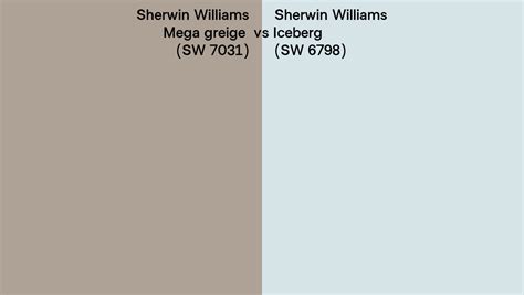 Sherwin Williams Mega Greige Vs Iceberg Side By Side Comparison