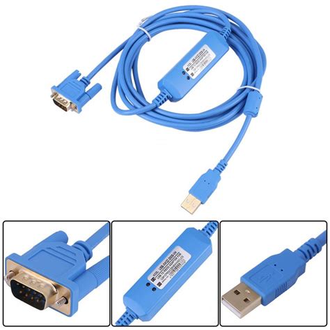 1pc 3meter Blue Plc Programming Adapter Cable For Grandado
