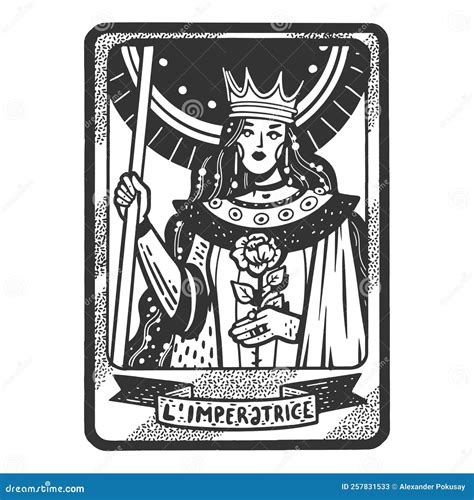 Tarot Playing Card Empress Sketch Vector Stock Vector Illustration Of