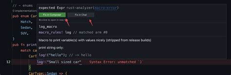 how to do `fix in composer` and `fix in chat` actions from keyboard
