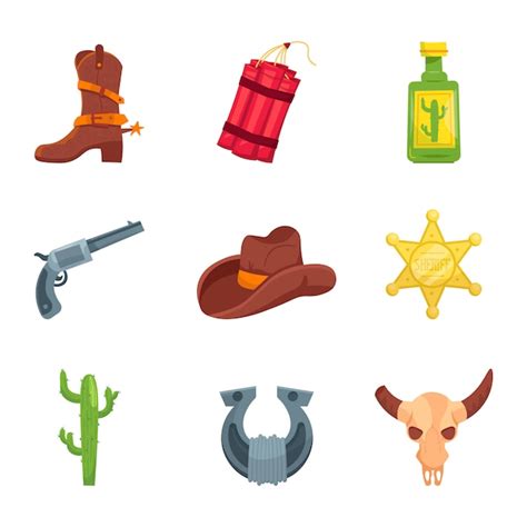 Premium Vector Wild West Elements Set