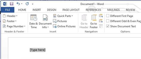 Insert A Header And Footer In MS Word GeeksforGeeks