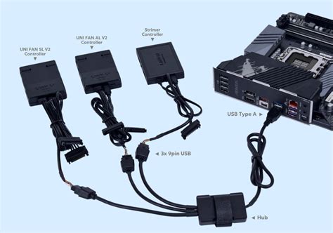 Lian Li Usb A 2 0 To Hub Black Pw U2tpab Mwave