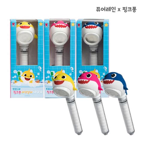 퓨어레인x핑크퐁 키즈 필터샤워기 3종 아빠 엄마 아기상어 티몬