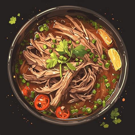 Premium Vector Cuban Ropa Vieja And Shredded Beef Stew