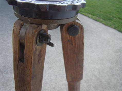 Vintage Warren Knight Phila Transit Surveying Tripod With Round Wood