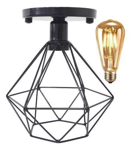 Lámpara luminarias de pared y techo de techo Agp Ilumini Gmh Tr DIAMANTE ST color negro