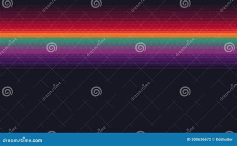 Pixel Art Vibrant Colors Gradient On Dark Dithering Vector Background