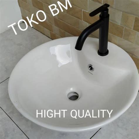 Jual Wastafel Set Mangkok Super Hight Classwastafel Bulat Plus Kran