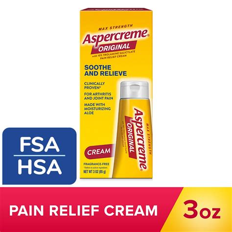 Aspercreme Maximum Strength Pain Relief Cream 10 Trolamine Salicylate