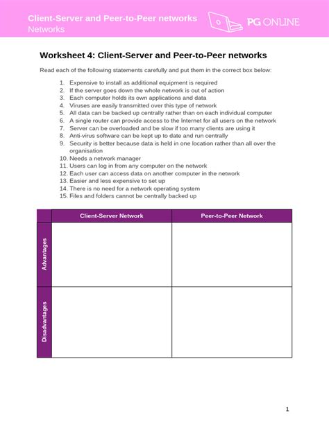 worksheet 4 client server networks pdf