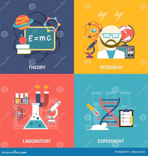 Science Decorative Icon Set Stock Vector Illustration Of Academic Design 56863373