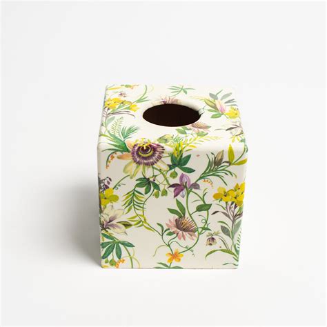 Passion Flower Tissue Box Cover Wooden Handmade Uk Etsy