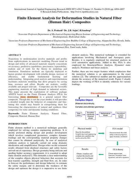 3 Finite Element Analysis For Deformation Studies In Natural Fiber