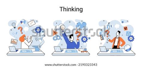 Problem Solving Metaphor Wondering Thinking Planning Stock Vector Royalty Free 2190323343