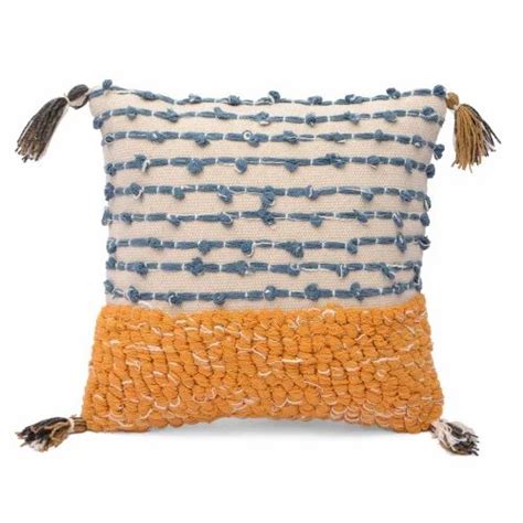 Multicolor Embroidery Exclusive Embroidered Cotton Cushion Cover Size