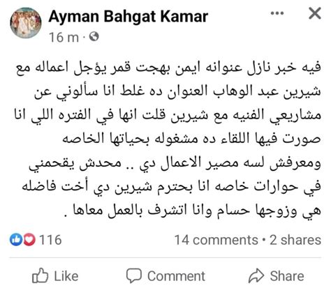 أيمن بهجت قمر يحسم موقفه من التعاون مع شيرين عبد الوهاب خبر في الفن