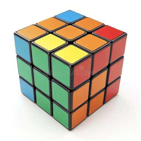 3d Abstract Cube Illustration Isolated On White Background Stock