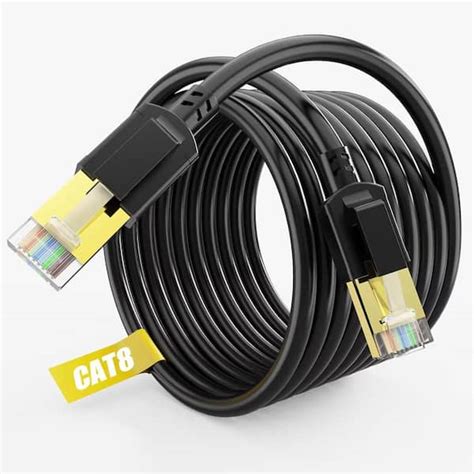 Lukyamzn 200 Ft Cat 8 Shielded Gold Plated Heavy Duty 40 Gbps 2000 Mhz