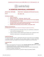 CAIS COMP 30029 Fall 21 Assignment 1 QP Pdf Cryptography And