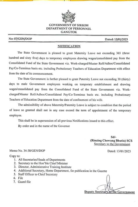 Sikkim Govt Announced 1 Year Maternity Leave And 30 Days Paternity