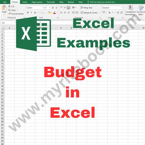 Excel Example Budget In Excel Myritebook Learn Tutorials