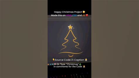 Christmas Tree Using Html And Css Javascript Christmas Youtube