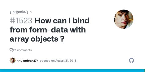 How Can I Bind From Form Data With Array Objects · Issue 1523 · Gin Gonicgin · Github