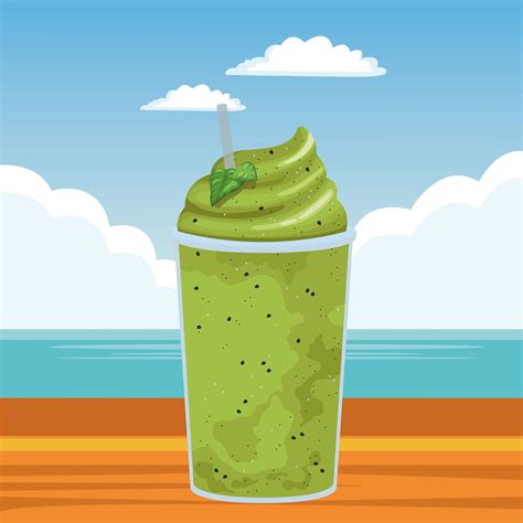 Tropical Fruit Smoothie Drink Vector Art At Vecteezy
