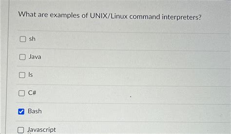 Solved What Are Examples Of Unix Linux Command Chegg