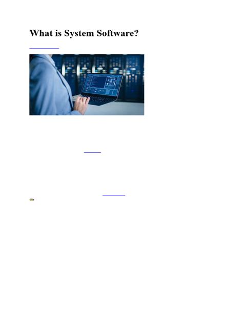 System Software Vs Application Software Pdf Operating System Bios