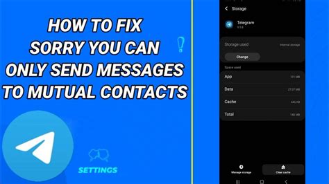 How To Fix Sorry You Can Only Send Messages To Mutual Contacts On Telegram App - YouTube