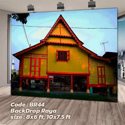 BACKDROP HIASAN DEKO HARI RAYA RUMAH KAMPUNG PELBAGAI DESIGN TERKINI Shopee Malaysia