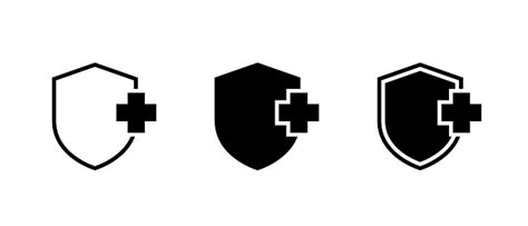 의료 배지 건강 방패 아이콘 세트 보호 건강 보호 기호 기호 0명에 대한 스톡 벡터 아트 및 기타 이미지 0명 개념 개념과 주제 Istock