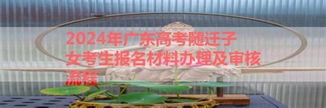 2024年广东高考随迁子女考生报名材料办理及审核流程深圳之窗