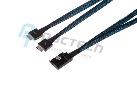 Amphenol Mcio 8x Left Side Exit To 2x Oculink 4x Straight With Active