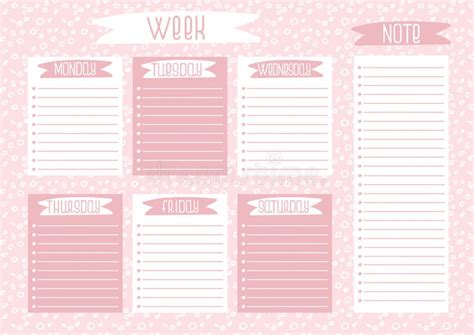 Pink Timetable Stock Illustrations 1104 Pink Timetable Stock