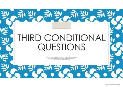 1 Conditional 3 Third Conditional Guided Grammar Producti