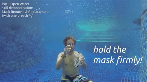 Mask Removal Underwater In Pool